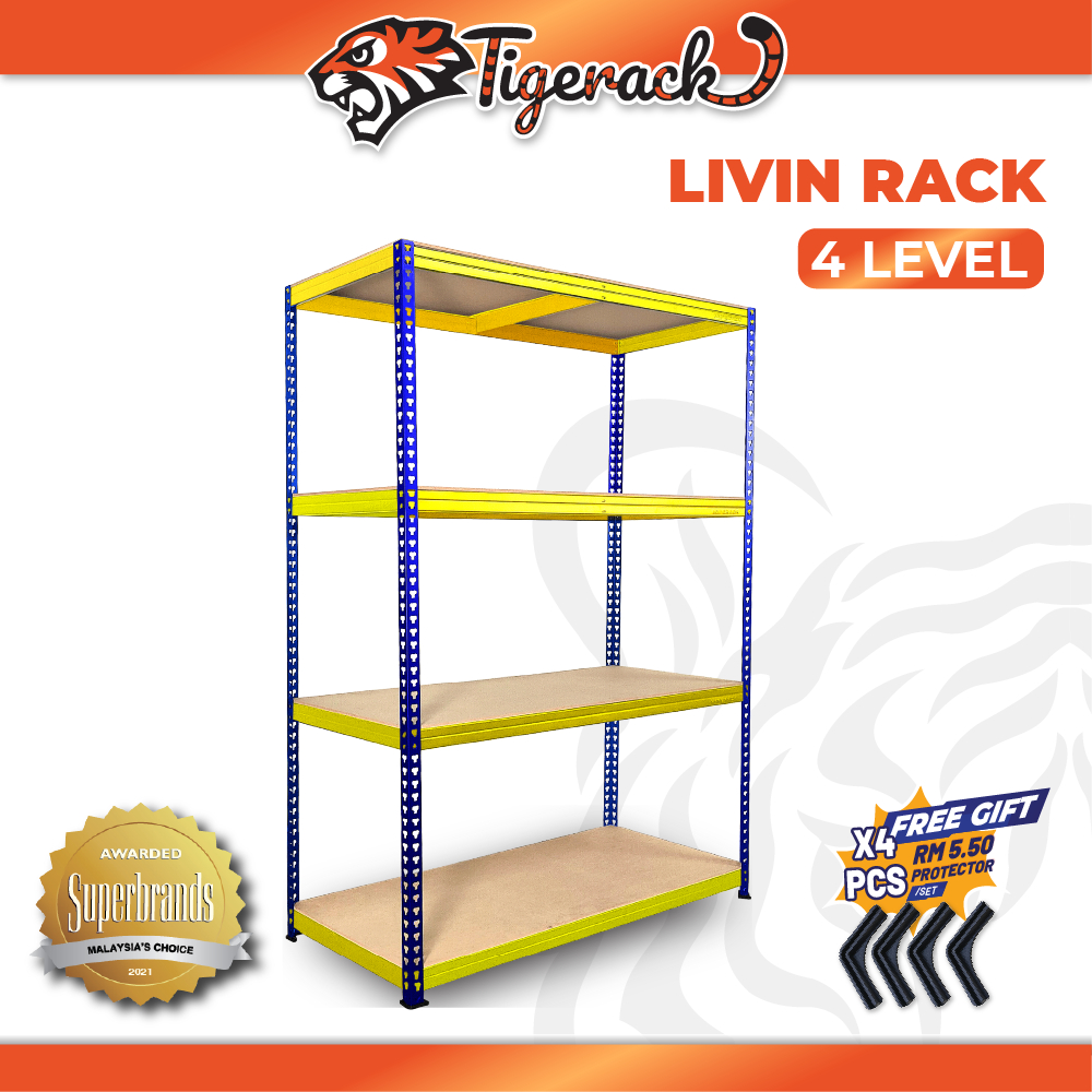 [FREE SHIPPING] TIGERACK Livin Rack Boltless Rack 4 Level Shelf Storage ...