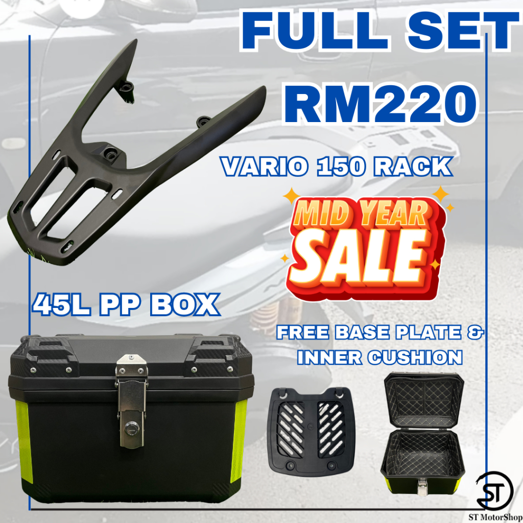 Rear Rack HONDA Vario 125 Top Rack Vario 150 45L Top Box Monorack Kargo ...