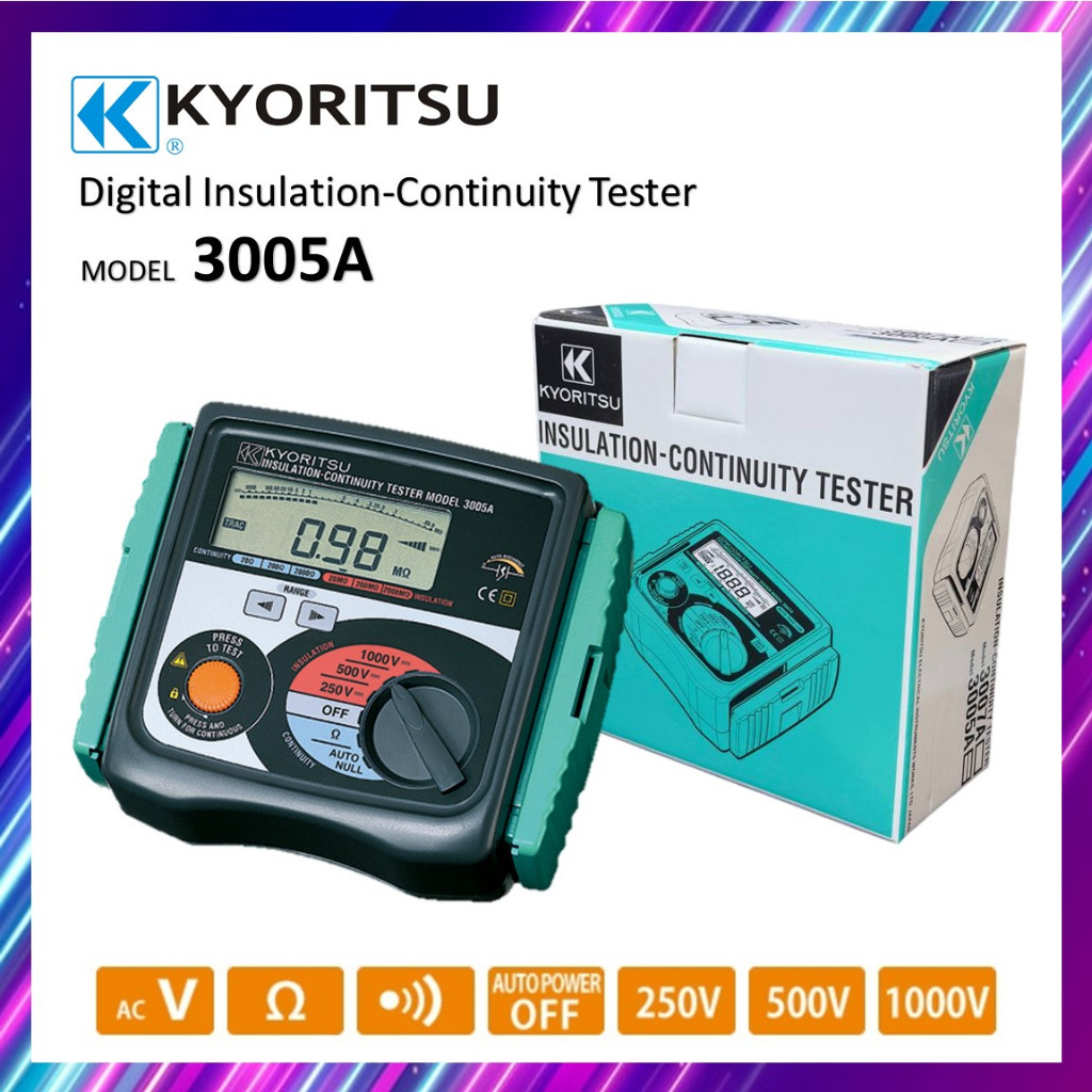 KYORITSU 3005A Digital Insulation / Continuity Testers Insulation ...