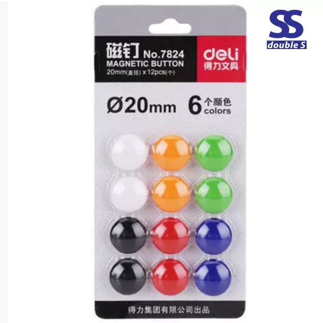 DELI Mixed Color Magnetic /Magnet 12Pcs /Whiteboard Blackboard Writing ...
