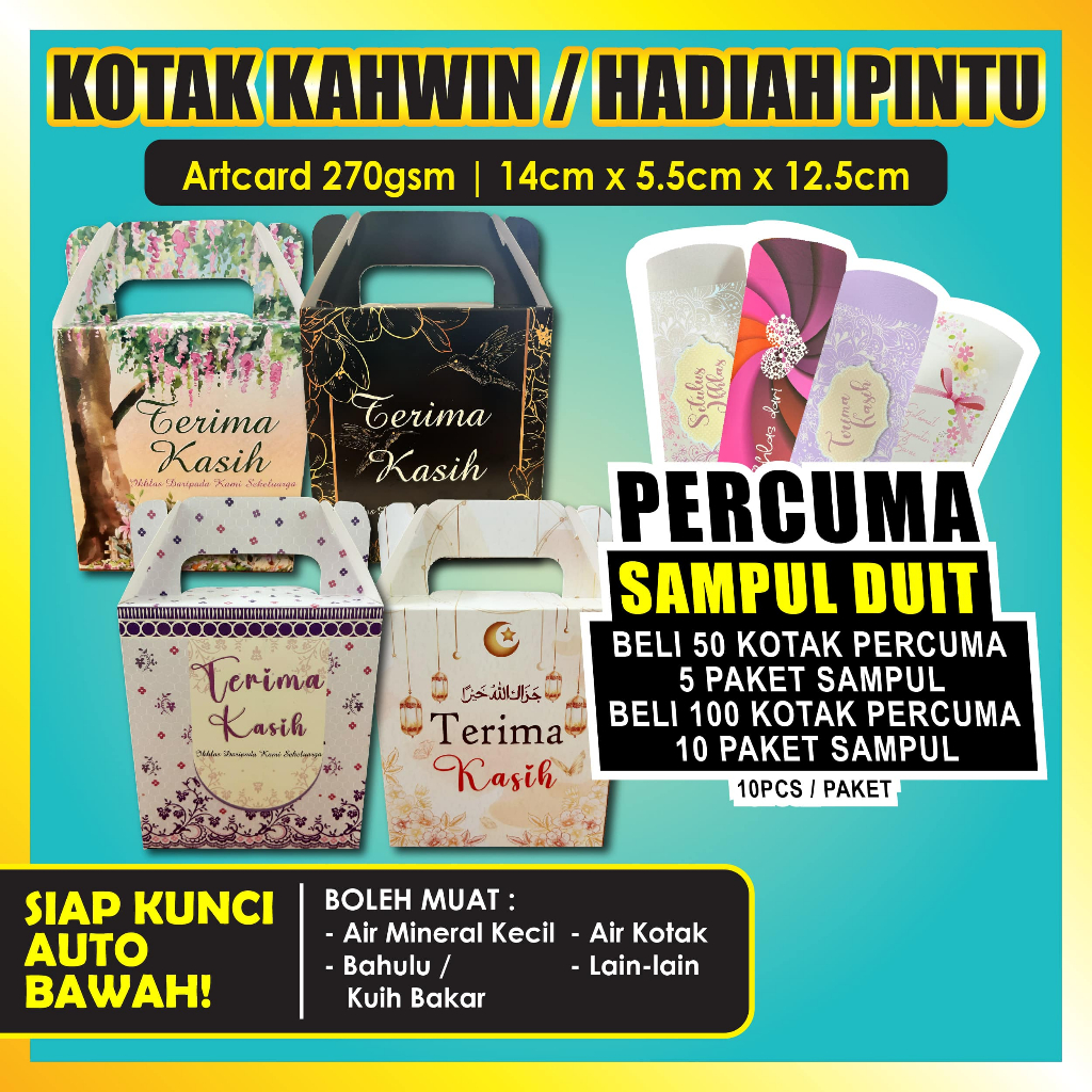 Doorgift Box | Wedding Box | Goodies Box | Kotak Kahwin | Gift Box- 100 ...