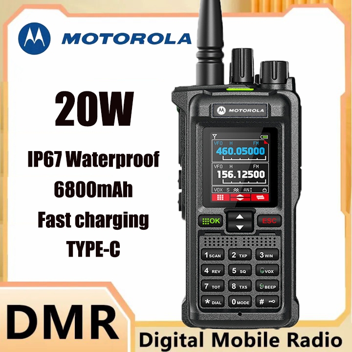 15KM Motorola Walkie Talkie GT12 Long Range Two Way Radio 20 Watts ...