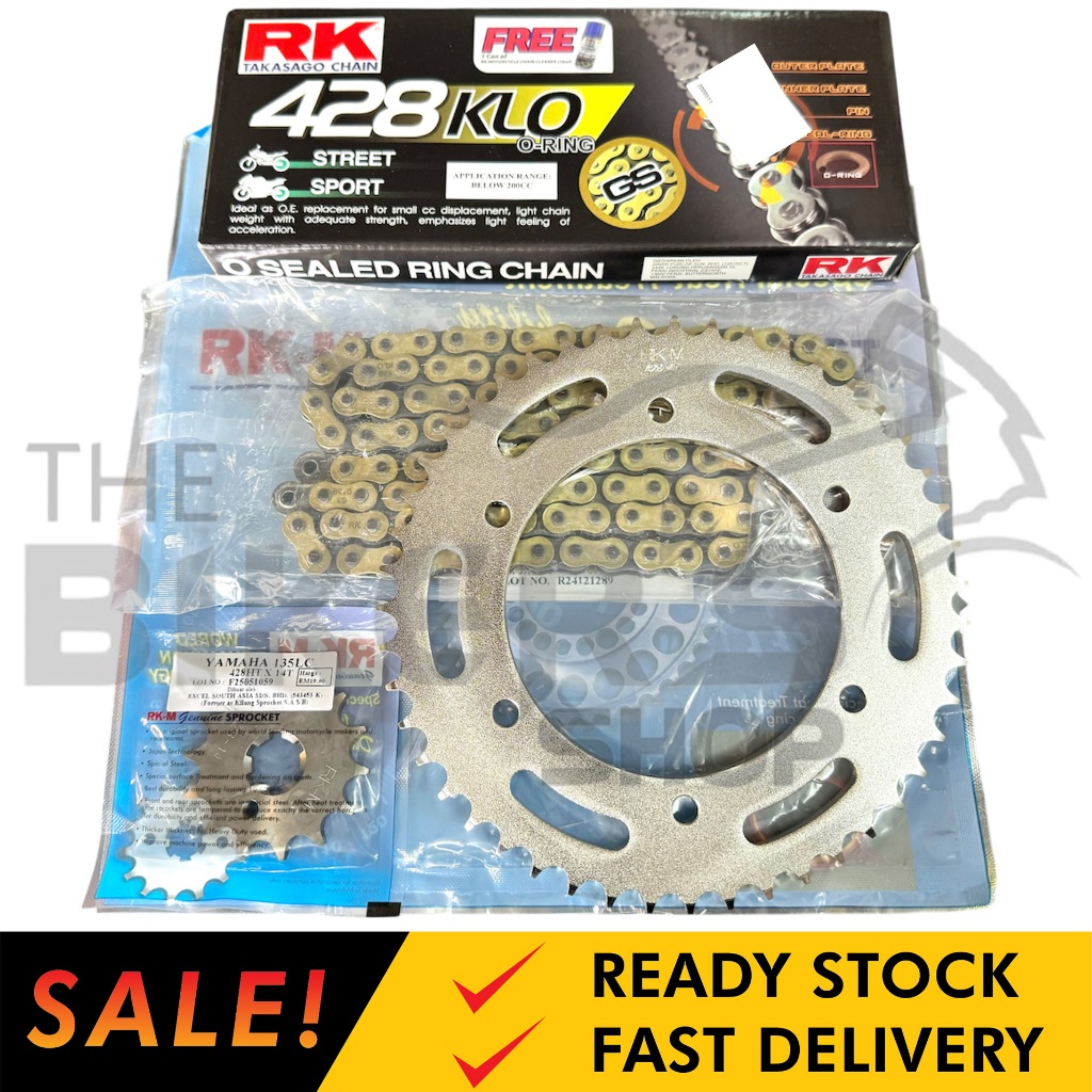 R15 / MT15 RK O-RING 428 HEAVY DUTY SPROCKET SET RANTAI ORING GOLD ...