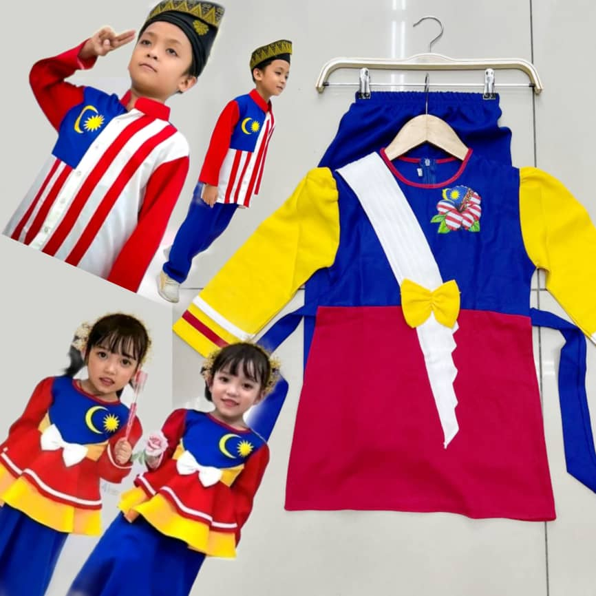 Baju merdeka girl dress/Boys dress 2025/ Black Legging | Shopee Malaysia