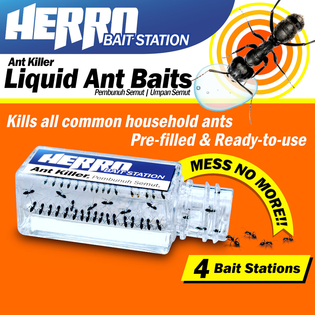 HERRO Liquid Ant Baits Station Anti Ant Killer Bait Ubat Semut Berkesan ...