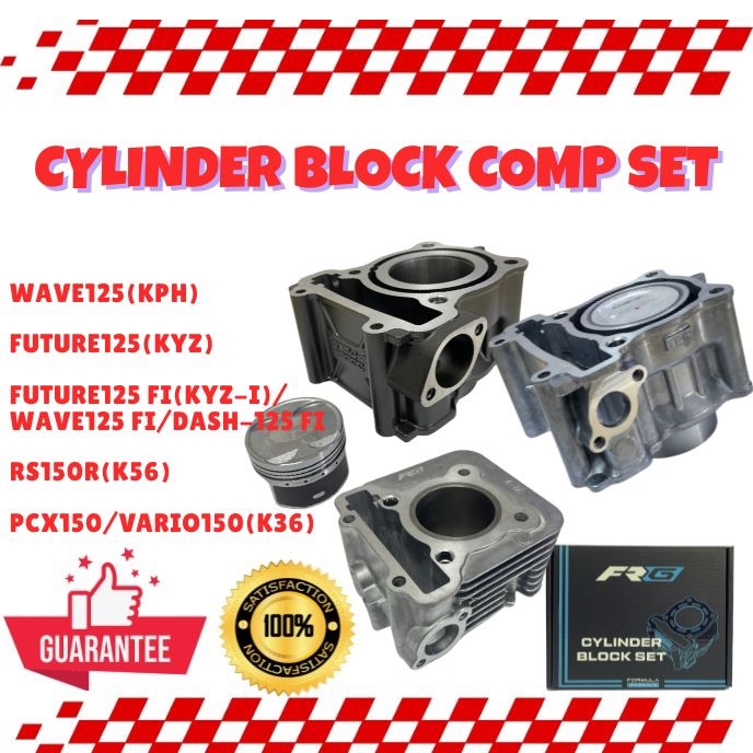 FRG KUALITI TAHAN LAMA CYLINDER BLOCK COMP SET WAVE125/FUTURE125/125 FI ...
