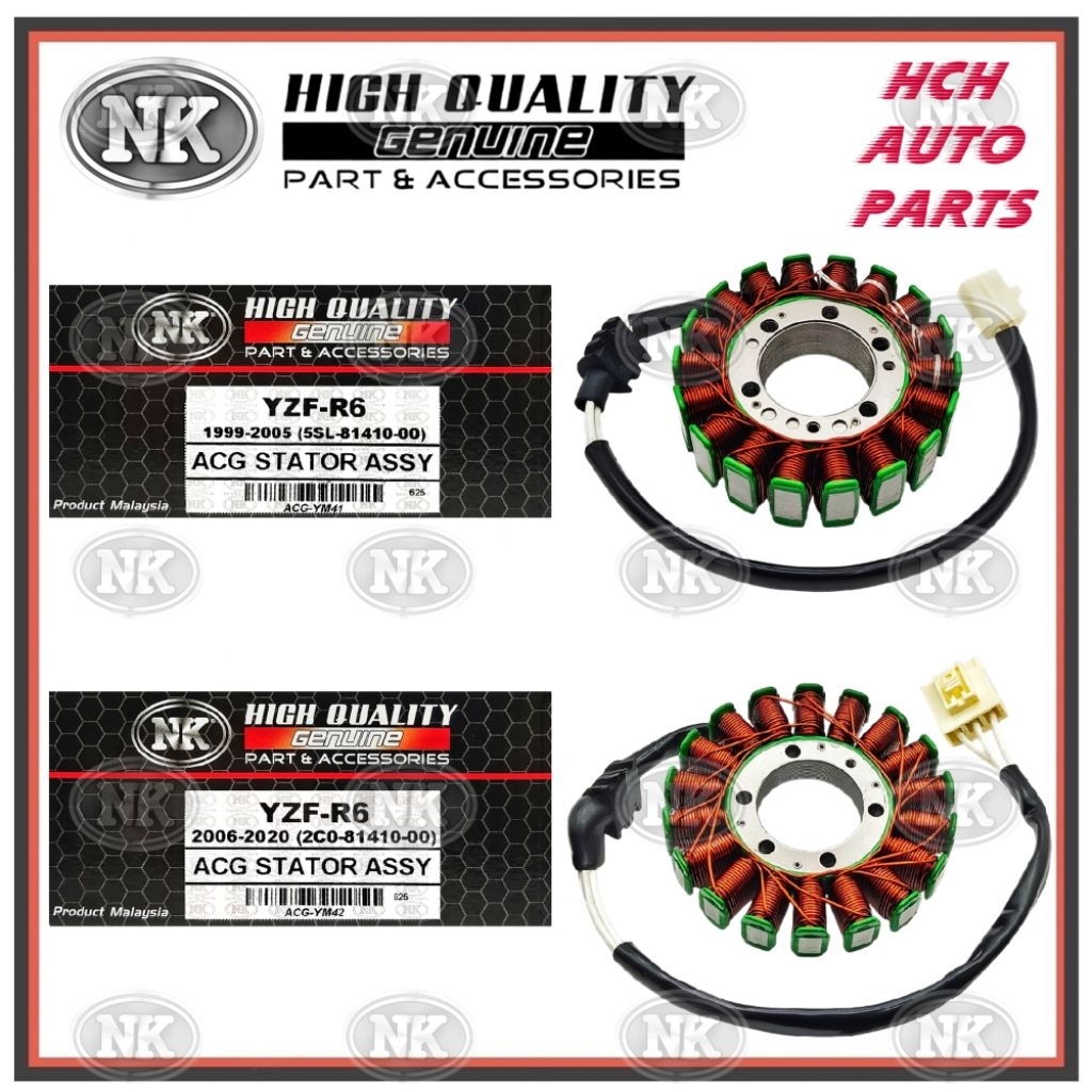 STATOR COIL COMP./ FIELD COIL ASSY - YAMAHA - YZF-R6 (06-20) 2C0-81410 ...