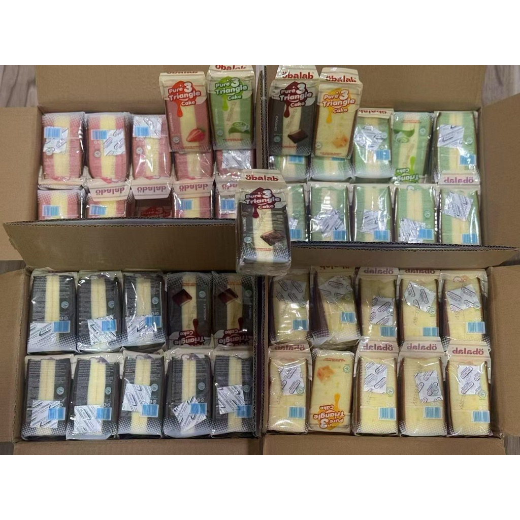 READY STOCK VIRAL HALAL OBALAB CAKE TRIANGLE CAKE PURE 3 TRIANGLE CAKE ...