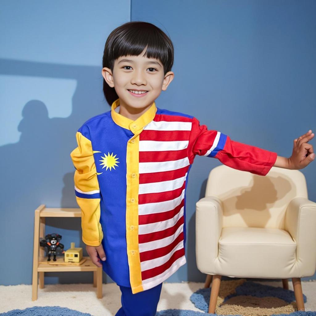 (MERDEKA 2025 GILLER SALE) BAJU MERDEKA FULL SET COMO CREPE KAIN ...