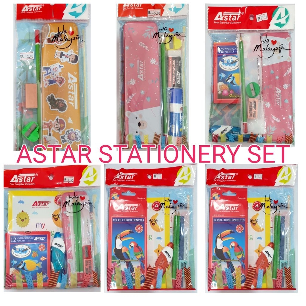 [ Astar ] Stationery Set Set Alat Tulis | Shopee Malaysia