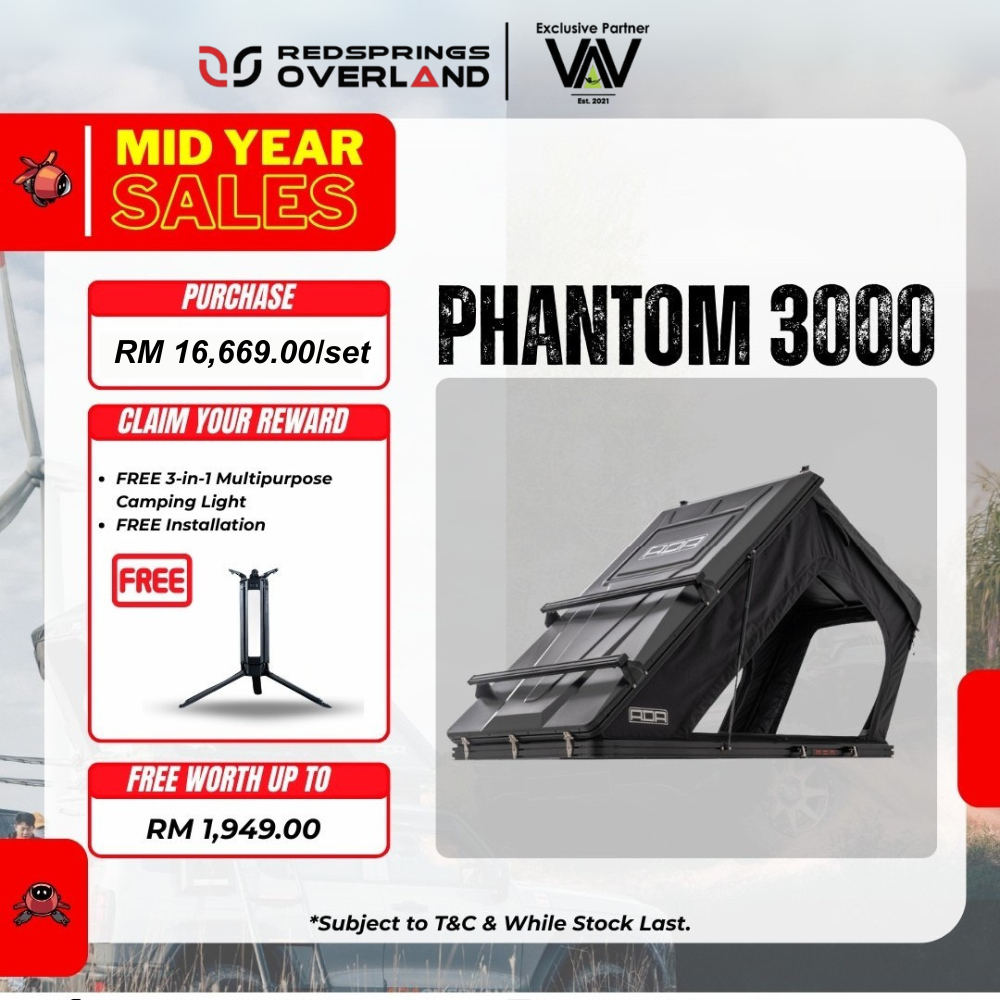 ADA Overland Aluminum Shell Tent Phantom 3000 Roof Top Tent | Shopee ...