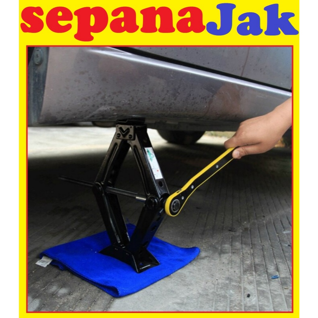 Sepana Spanar Jak Jek Buka Tayar Kereta Car Scissor Jack Handle Wrench ...