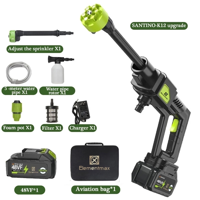 💥NEW STYLE💥Cordless Water Jet Portable Car Wash High-Pressure Gun ...