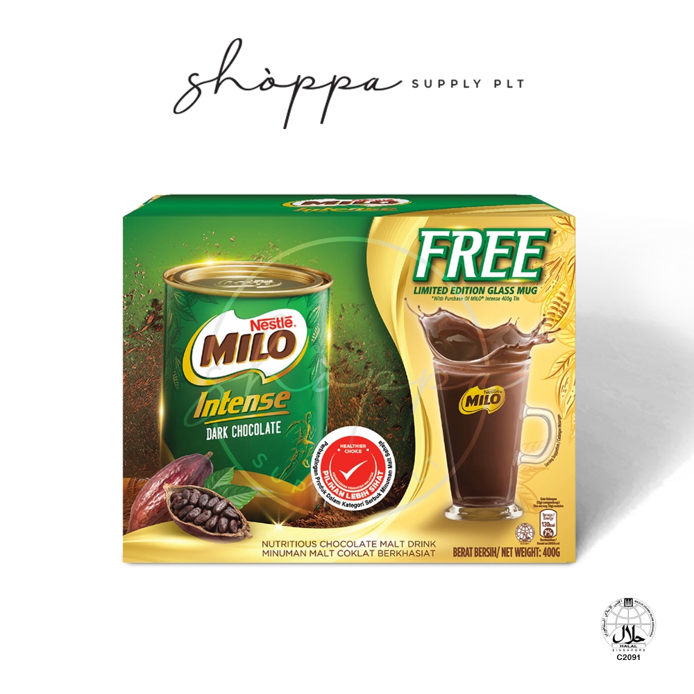SHOPPA Nestle MILO Intense DARK CHOCOLATE 400g Tin FREE Limited Edition ...