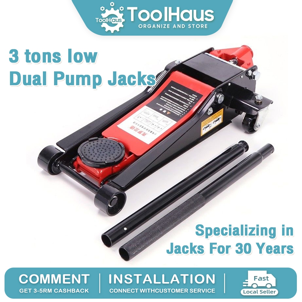 【Limited Offer】Heavy Duty 3 Ton Floor Jack Hydraulic Floor Jek Kereta ...