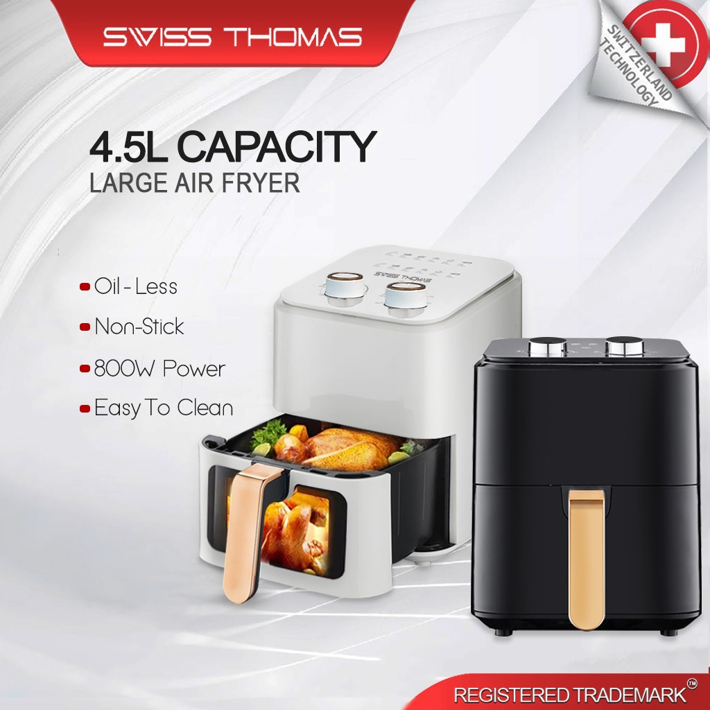 Swiss Thomas Oven Air Fryer 4.5L 800W Temperature Control Non-Stick ...