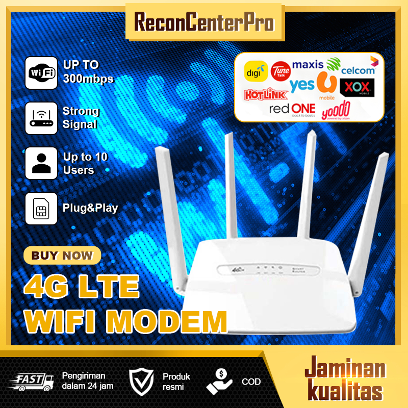 Modem WiFi 4G LTE UP to 600M Terbuka Serasi Dengan Kebanyakan Kad SIM ...