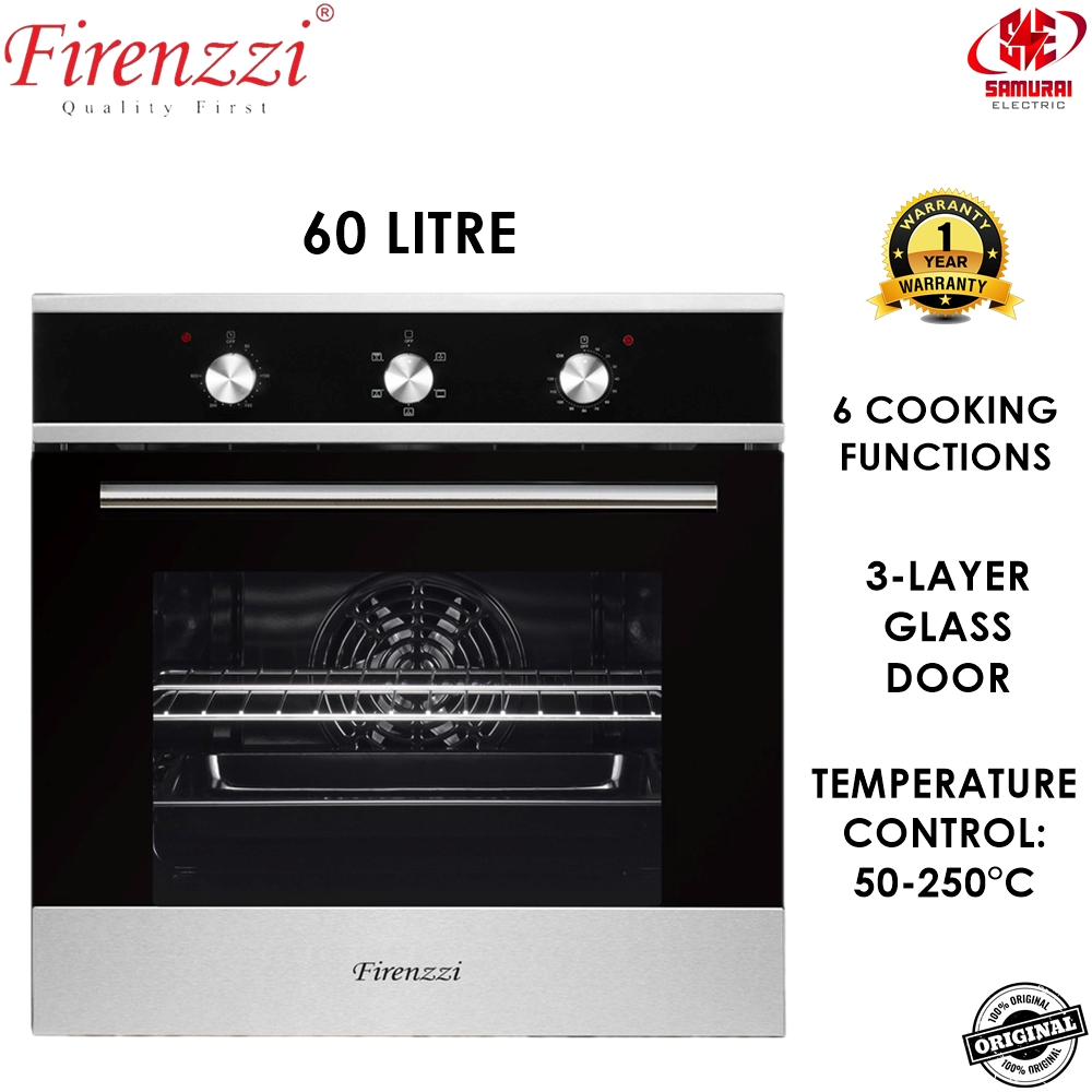 Firenzzi Built-In Oven 60 Litre With 6 Cooking Function FBO6063 ...