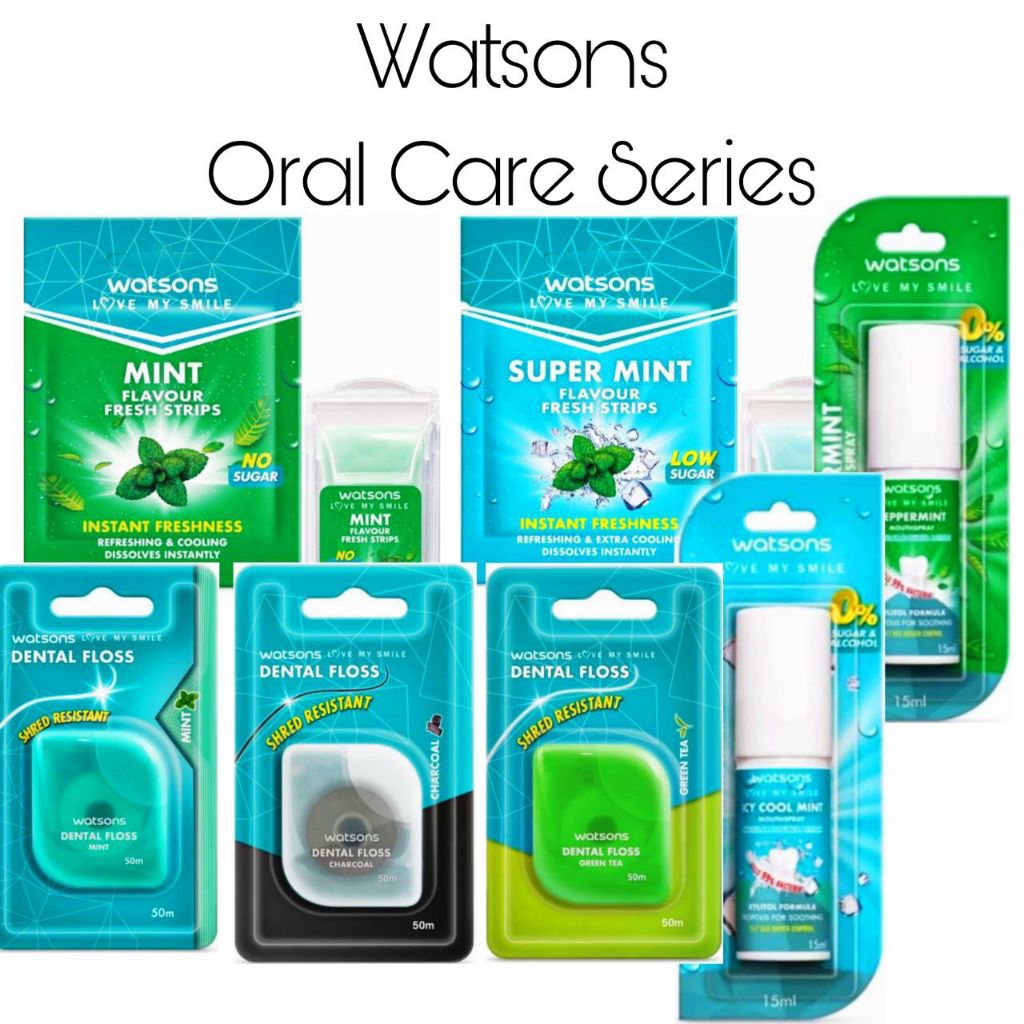 Watson Oral Care Mints Breath Strips (24pcs) | Spray Pewangi Mulut ...
