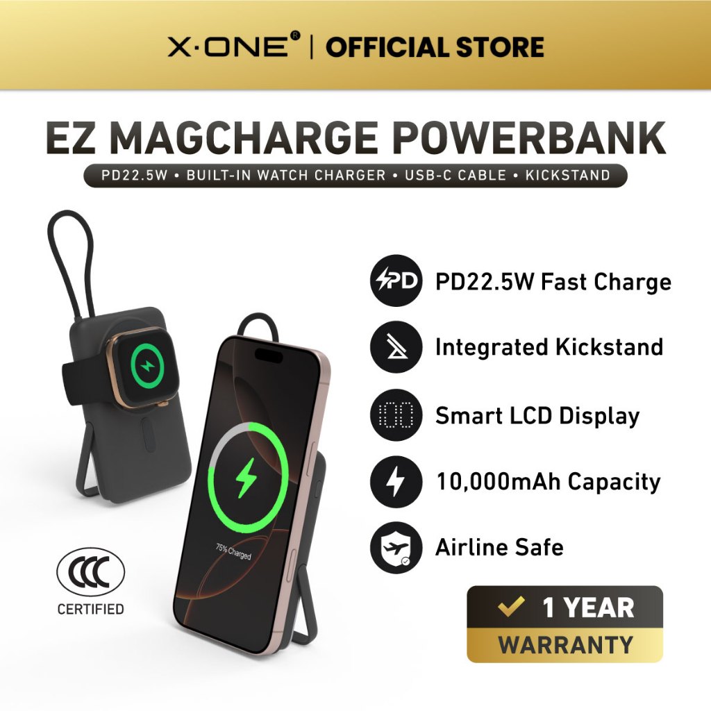 X.One EZ Magcharge(3C Certified) Magnetic Wireless Powerbank with Built ...