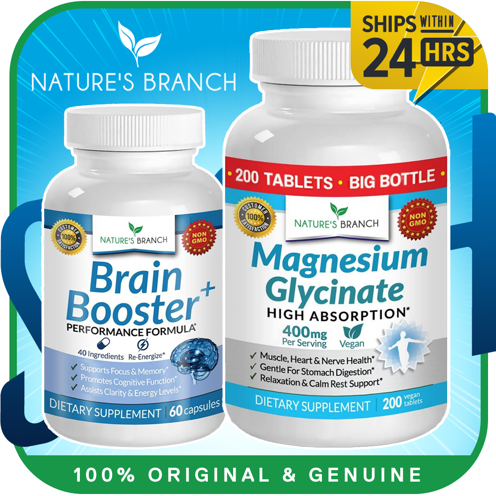 Nature's Branch 40-in-1 Brain Booster Supplement For Focus, Memory, Clarity, Energy | Magnesium ...