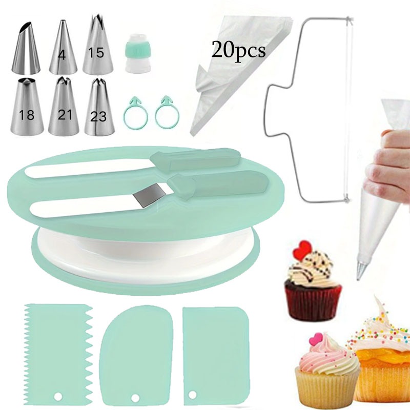 36pc Decorating Nozzle Cake Turntable Set Baking Tools Decorating ...