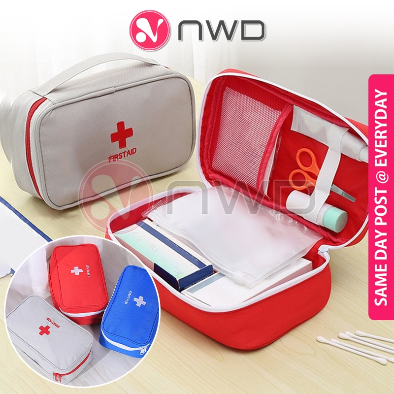 𝗔𝗡𝗧𝗜 𝗦𝗣𝗟𝗔𝗦𝗛 》Portable Emergency First Aid Kit Storage Bag Medical ...