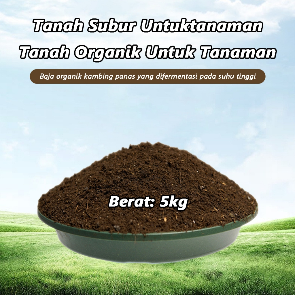 5KG tanah organik untuk tanaman tanah hitam untuk tanaman tanah subur ...