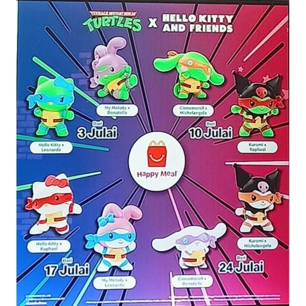McDonald's McDonalds Mcd Mekdi Happy Meal Toy TMNT Teenage Mutant Ninja ...