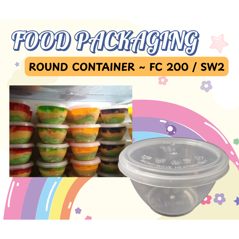 Round Container FC200 SW2/ Bekas Puding/ Disposable Plastic Food ...