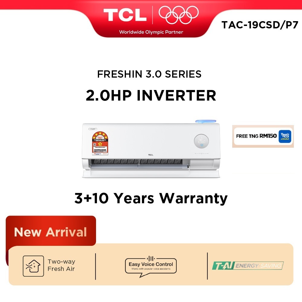 TCL 2.0HP Inverter Aircond FreshIN Series 3.0 with Voice Control, T-AI ...