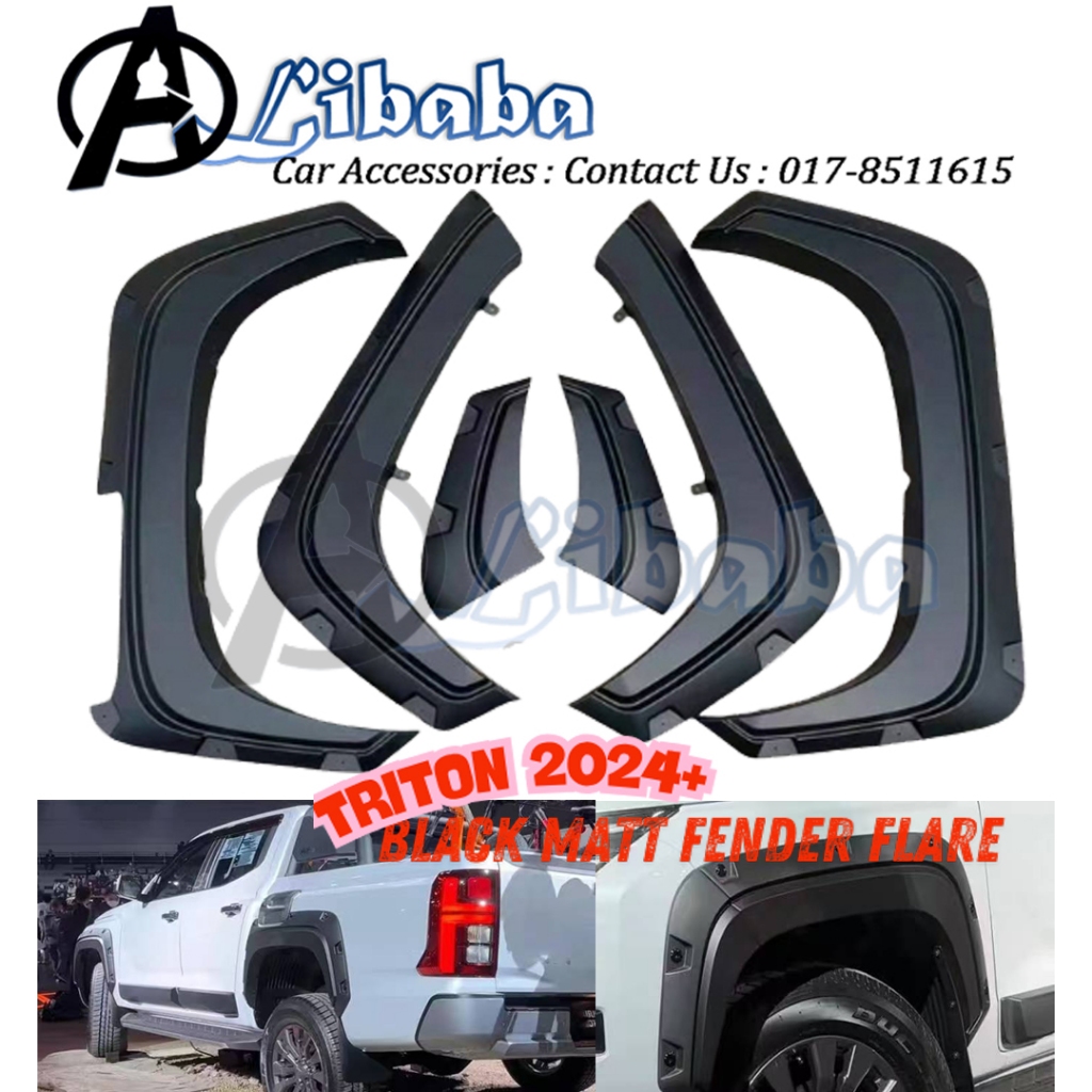 MITSUBISHI TRITON 2024+ UP Mat Black Fender Flare | Shopee Malaysia