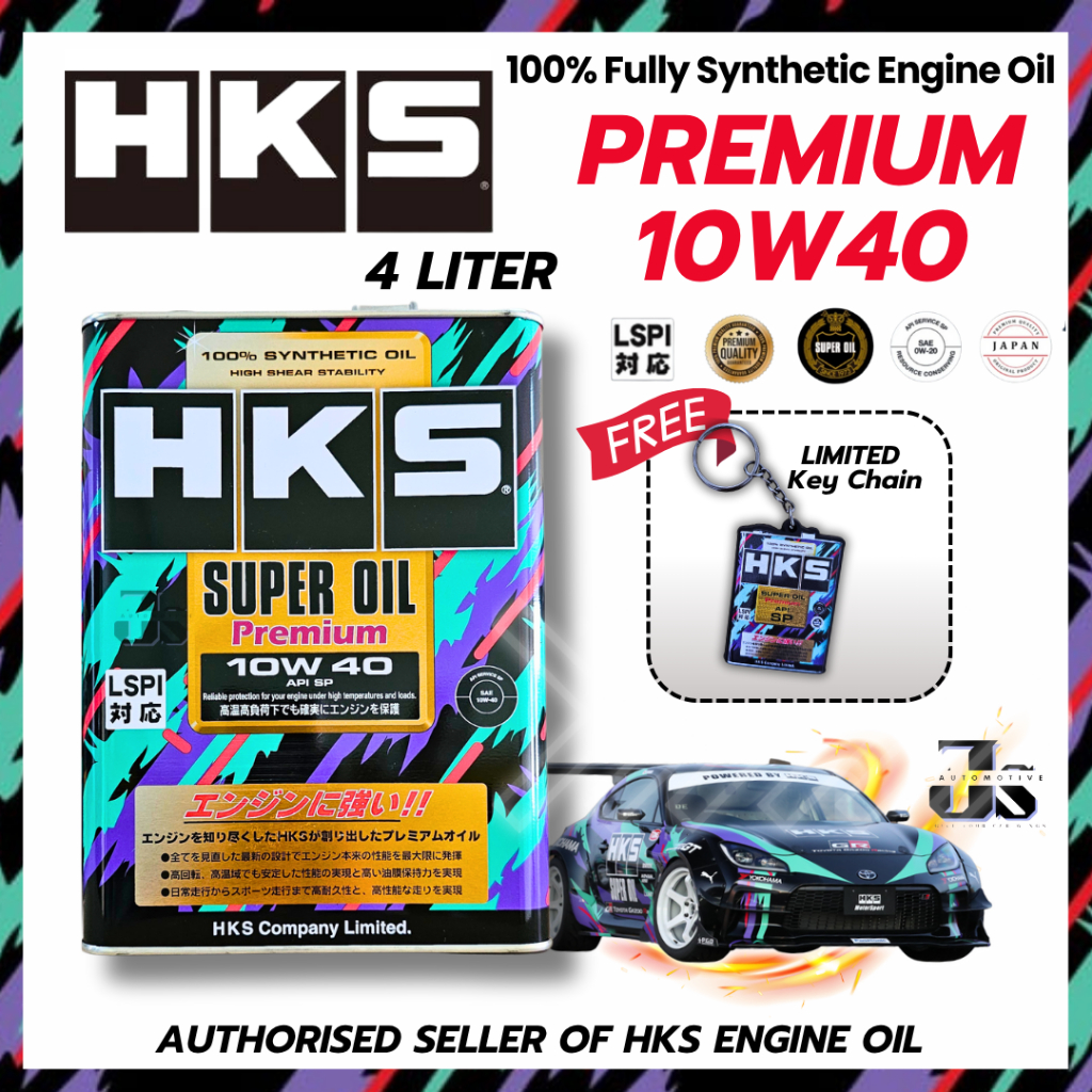 HKS Super Oil Premium 10w40 Fully Synthetic Engine Oil Minyak Hitam ...