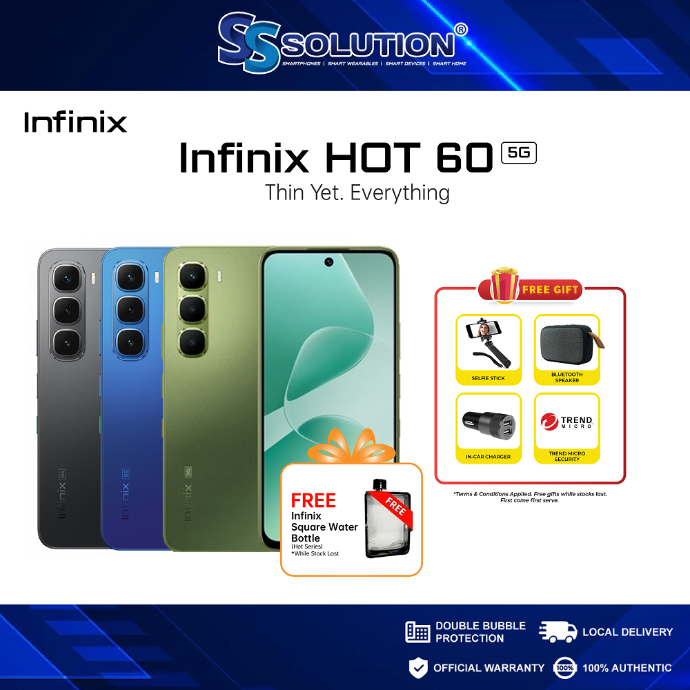 INFINIX HOT 60 5G (8GB up to 16GB+256GB) 6.7" HD+ Display l Mediatek ...