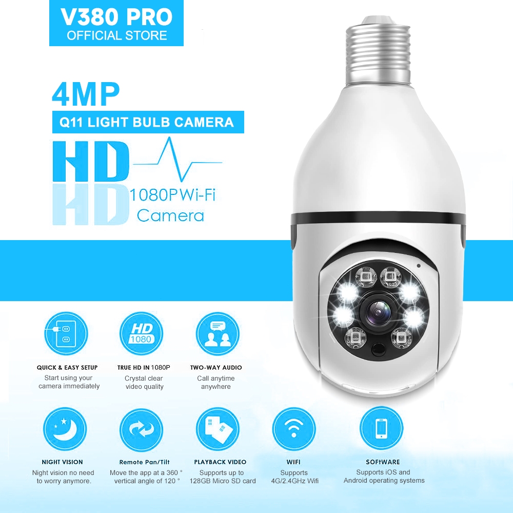 V380 Pro CCTV Camera Wireless HD 1080P Network Security Home Two Way ...