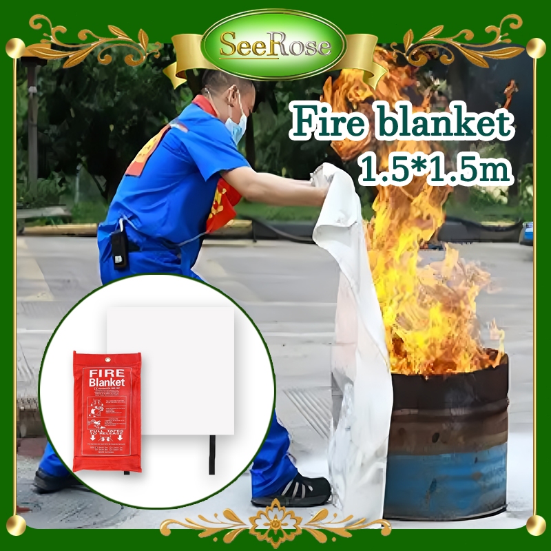 1.5M/2M Fire Blanket Escape Emergency Fire Retardant Fire Safety ...