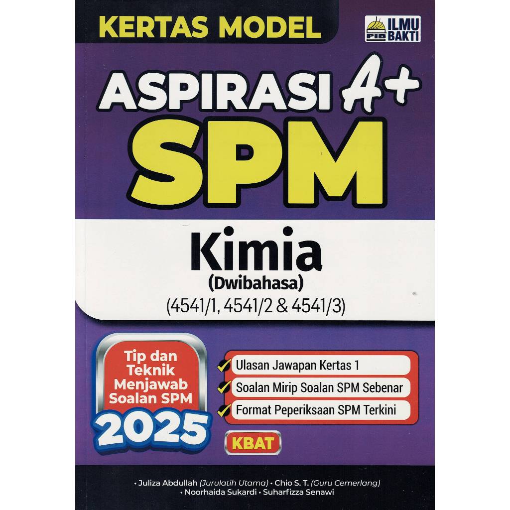 BUKU LATIHAN ( 2025 ) KERTAS MODEL ASPIRASI A+ SPM KIMIA ( DWIBAHASA ...