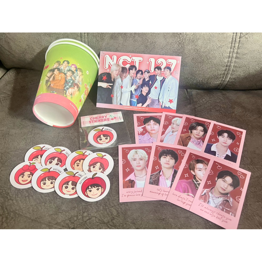 NCT 127 CUPSLEEVE FREEBIE SETS AND FANMADE MERCHANDISE (CHERRY BOMB ...