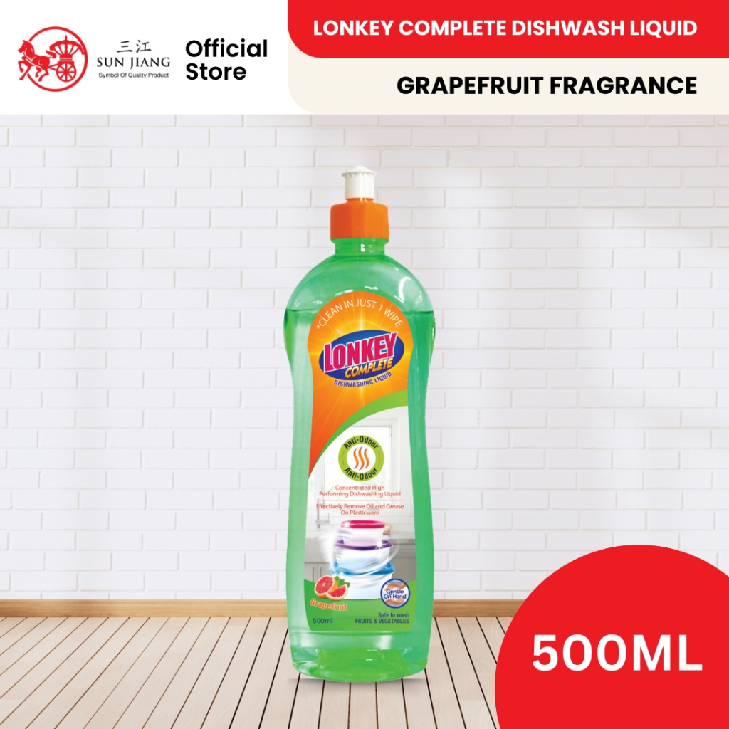 Lonkey Complete Dishwashing Anti-Odour Grapefruit (500ml) | Shopee Malaysia