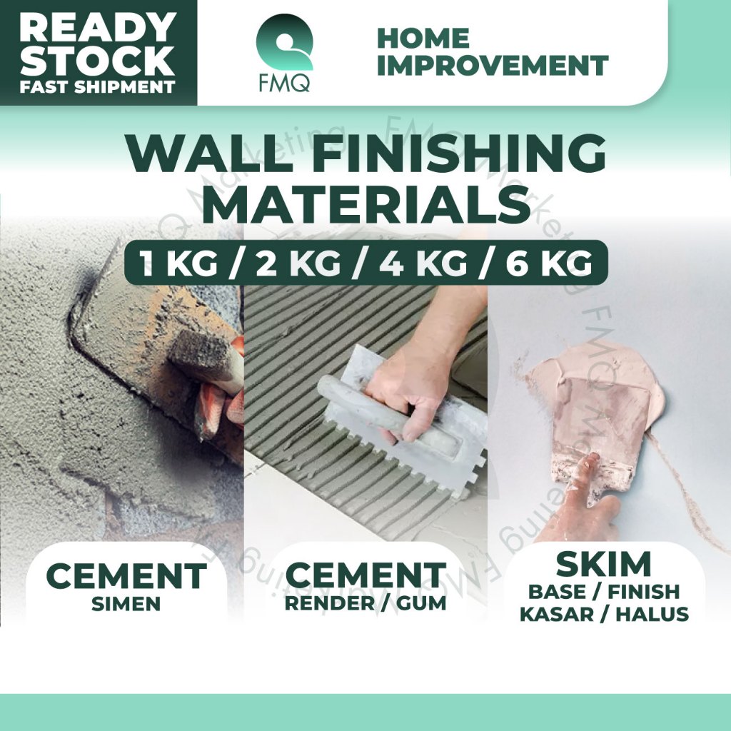 Cement Render Plaster Gum (2 - 6KG) Simen Skim Halus Skim Kasar ...