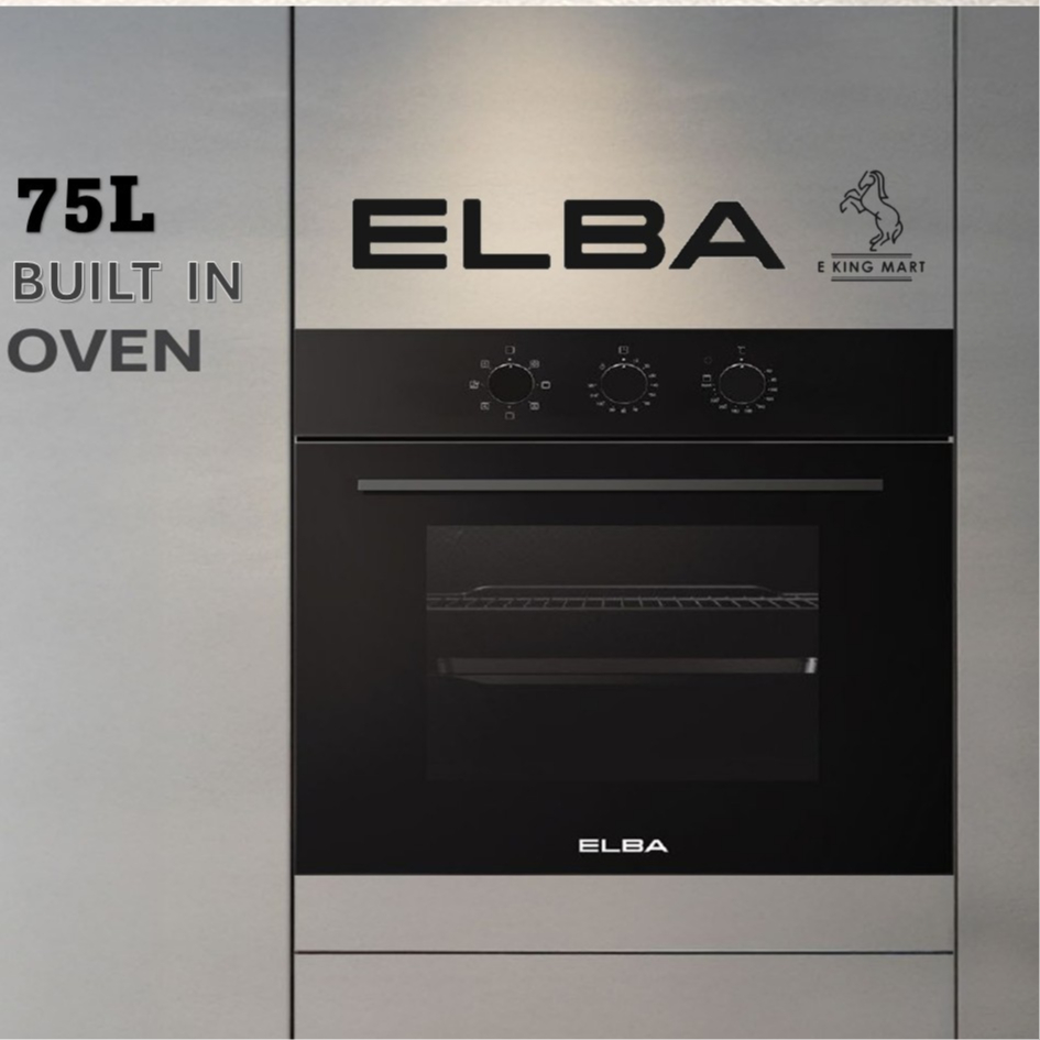 ELBA 75L BUILT-IN OVEN 65L EBO-N6770(BK) 7 FUNCTION Oven Besar Ketuhar ...