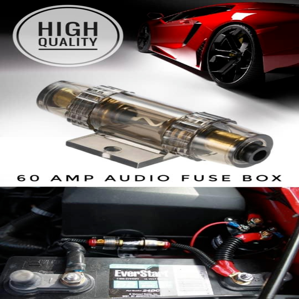 Car Audio Fuse Box Holder Power Amp Amplifier 4 8 Gauge 60A Fuse Pipe ...