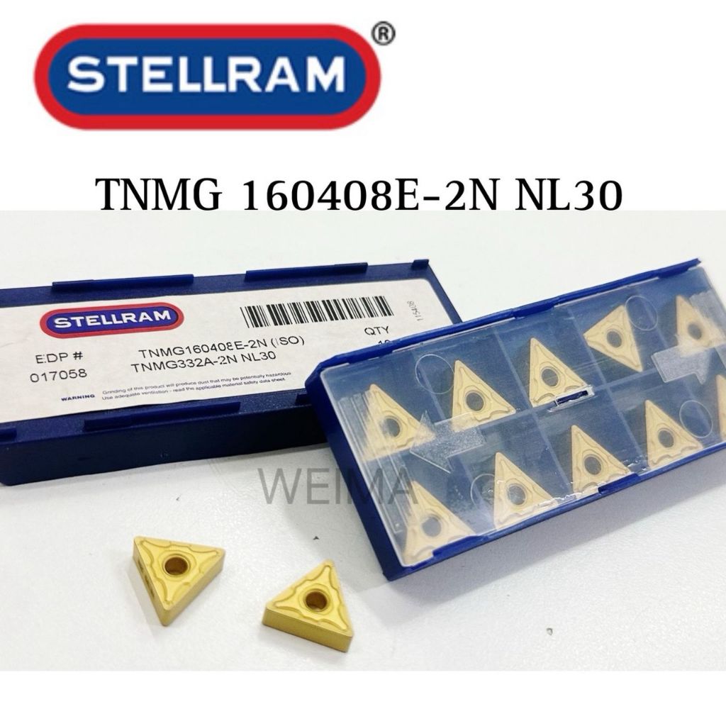 STELLRAM TURNING INSERT TNMG 160408E-2N NL30 FOR STEEL AND STAINLESS ...