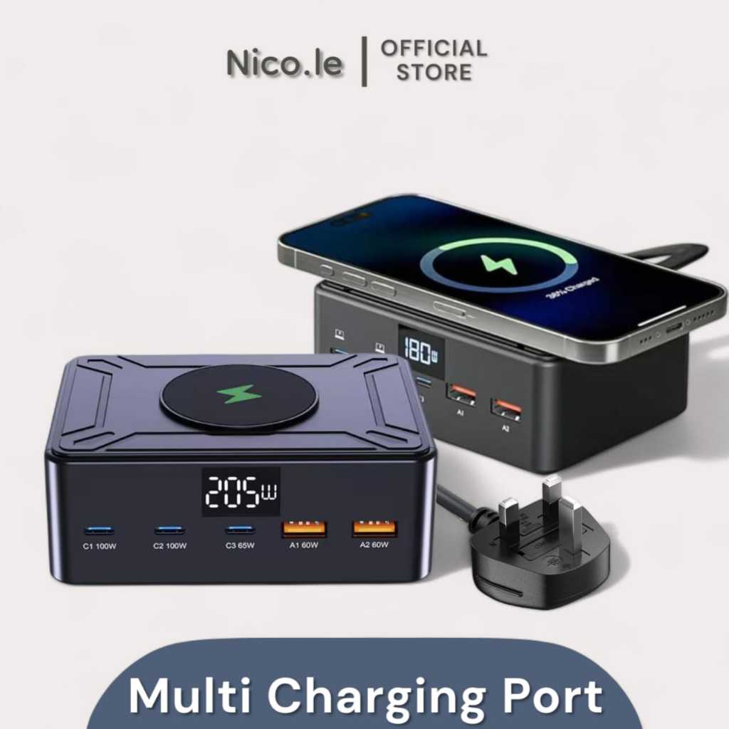 Mobile Fast Charging Multi Port Charger Station USB 190W Support ...
