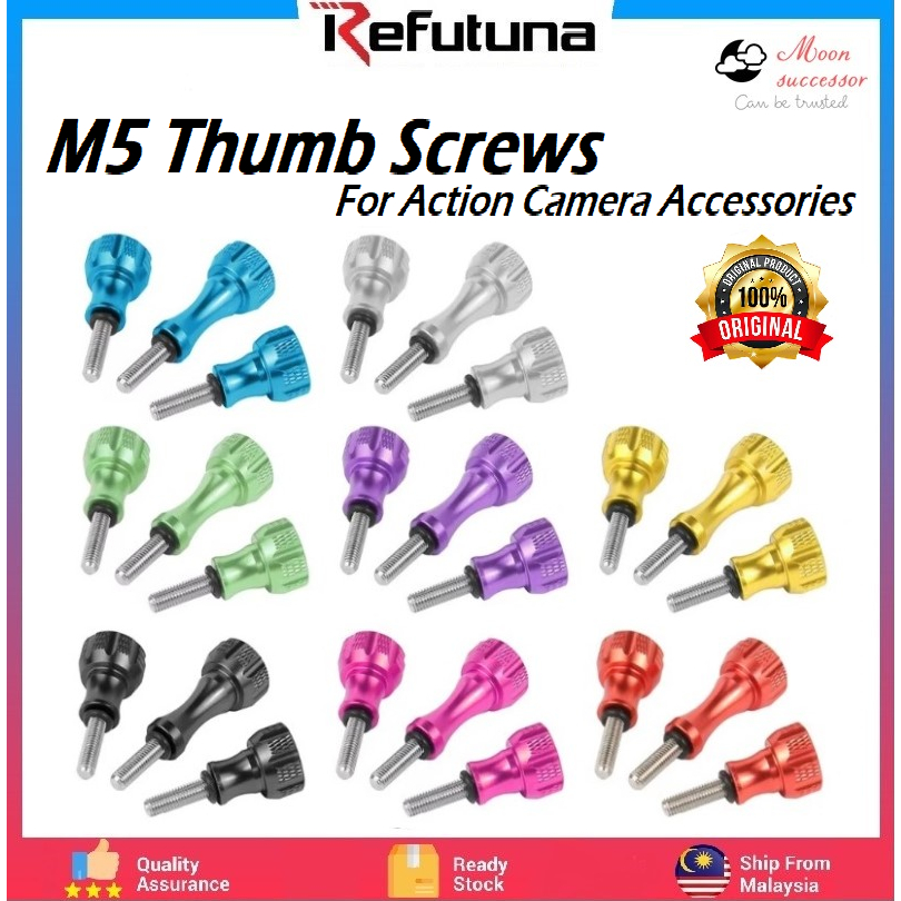 M5 Thumb Screw Hex Socket Knob Nut Bolt Adapter Mount Gopro Screw Bolt ...