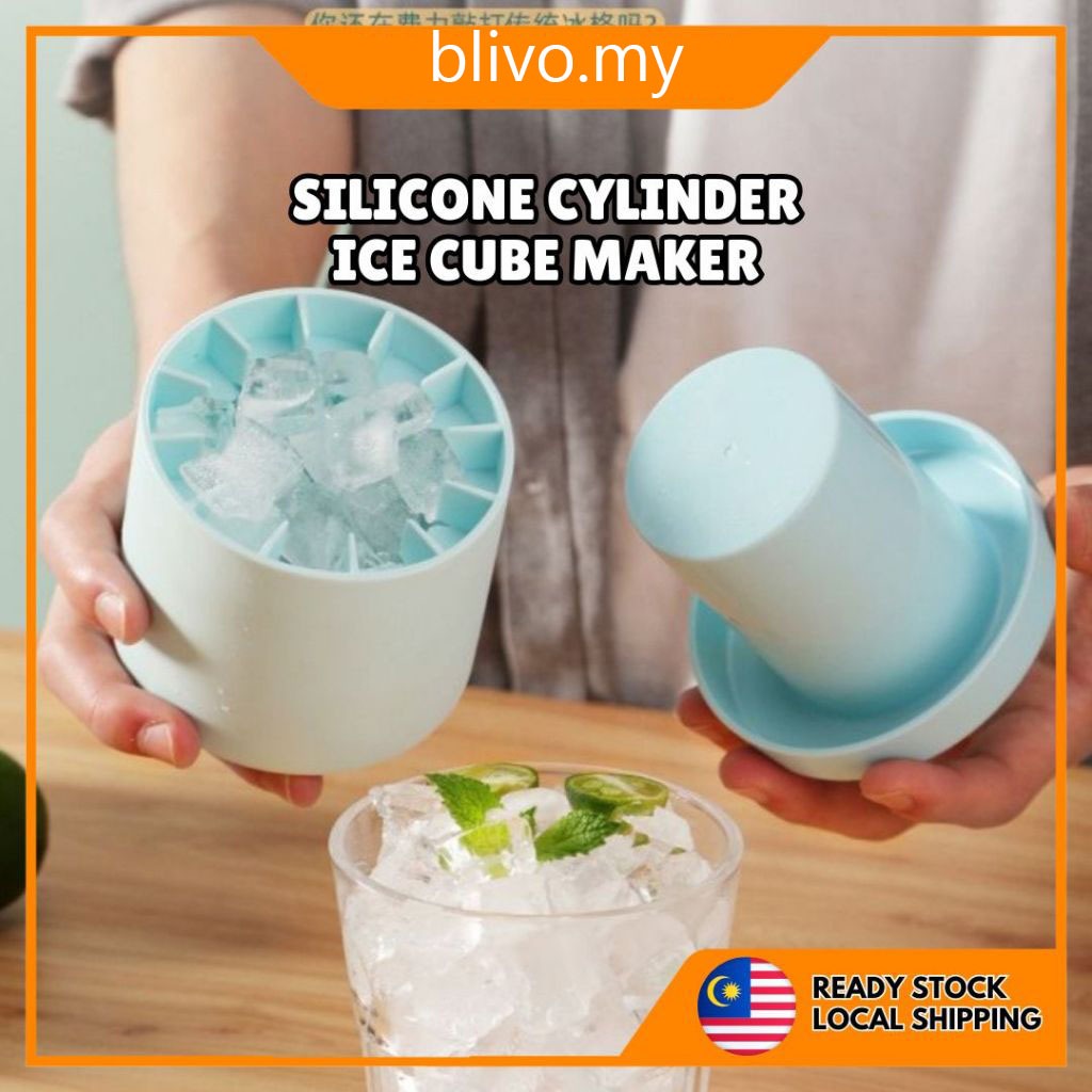 [𝐏𝐏] Bekas Ais Silikon Silinder – Pembuat Ais Bulat Mudah Keluarkan ...