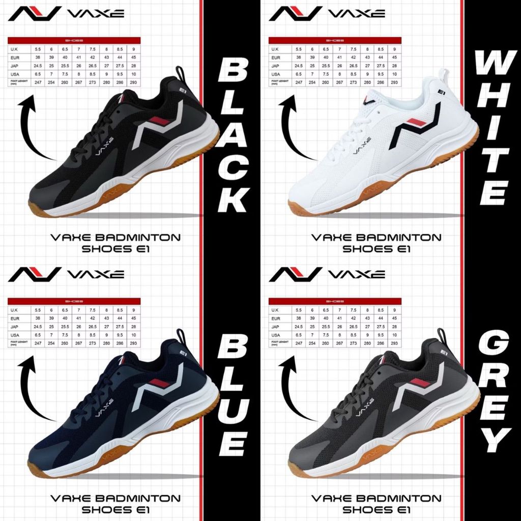 VAXE BADMINTON SHOES E1 ( ORIGINAL BY FELET 100% ) | Shopee Malaysia