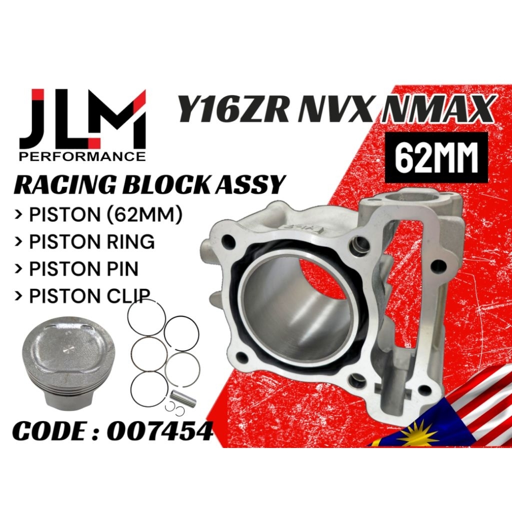 62MM JLM Y16 Y16ZR NVX NMAX 155 RACING BLOCK SET CYLINDER BLOCK SET ...