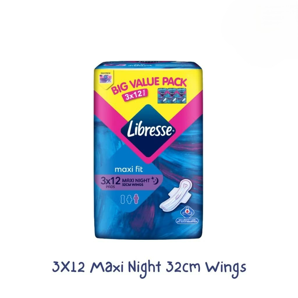 Libresse Maxi Night Wings 32CM (3 x 12 Pads) | Shopee Malaysia