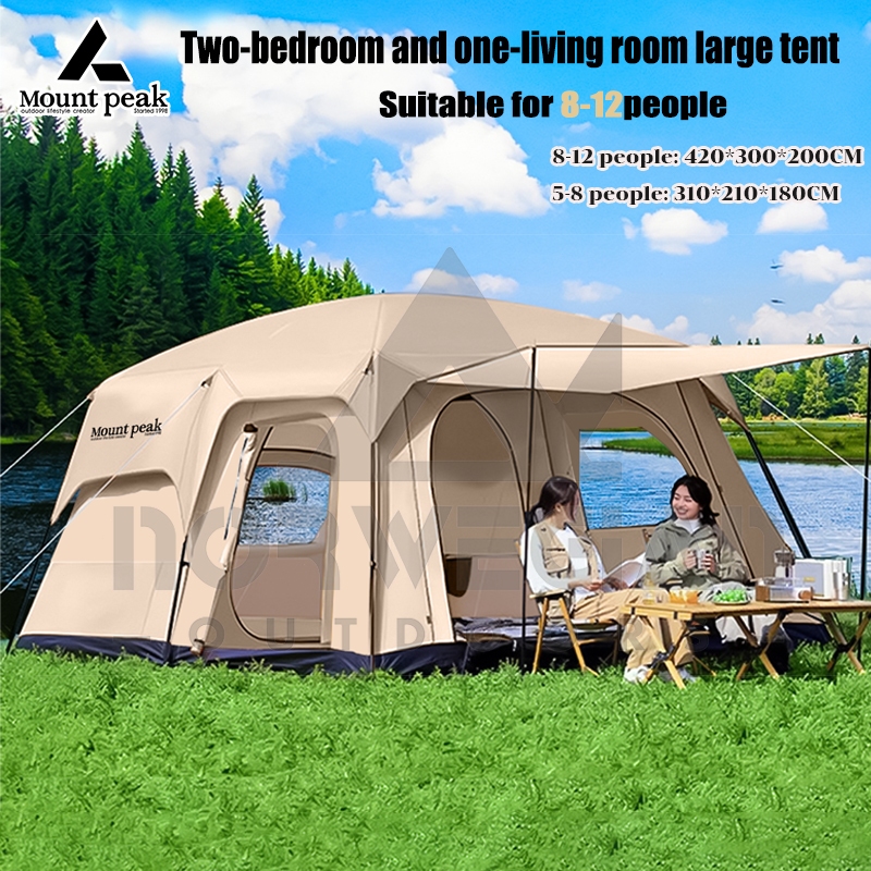 MY💕READY STOCK💕Mount peak Khemah Unta camping tent waterproof family ...